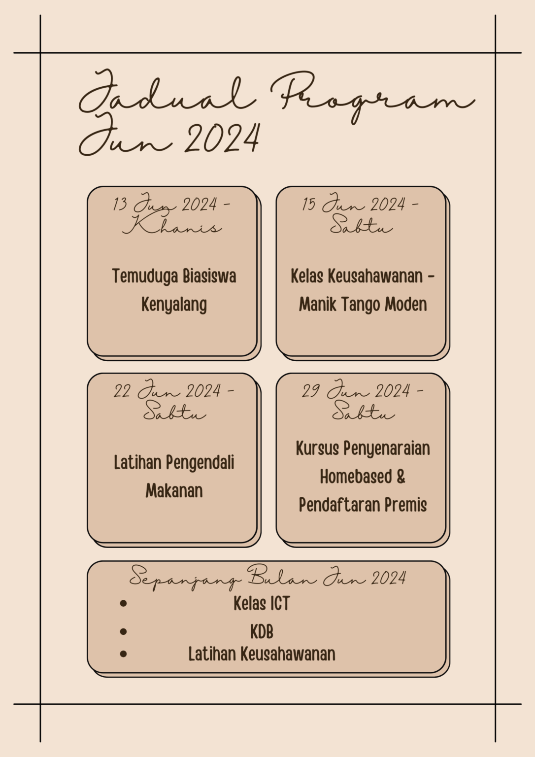 Jadual Program NADI Bulan Jun 2024 – NADI Pekan Kapit