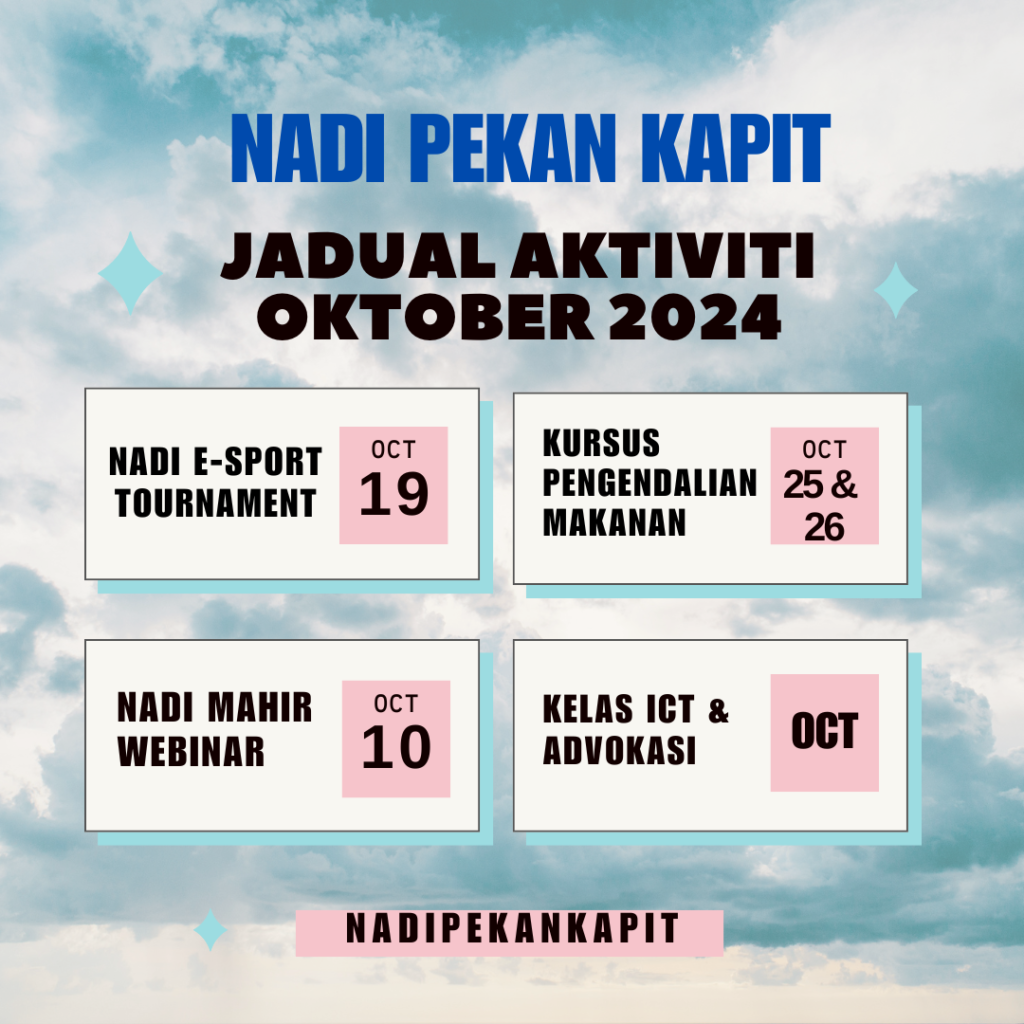 Jadual Program NADI Bulan Oktober 2024 – NADI Pekan Kapit